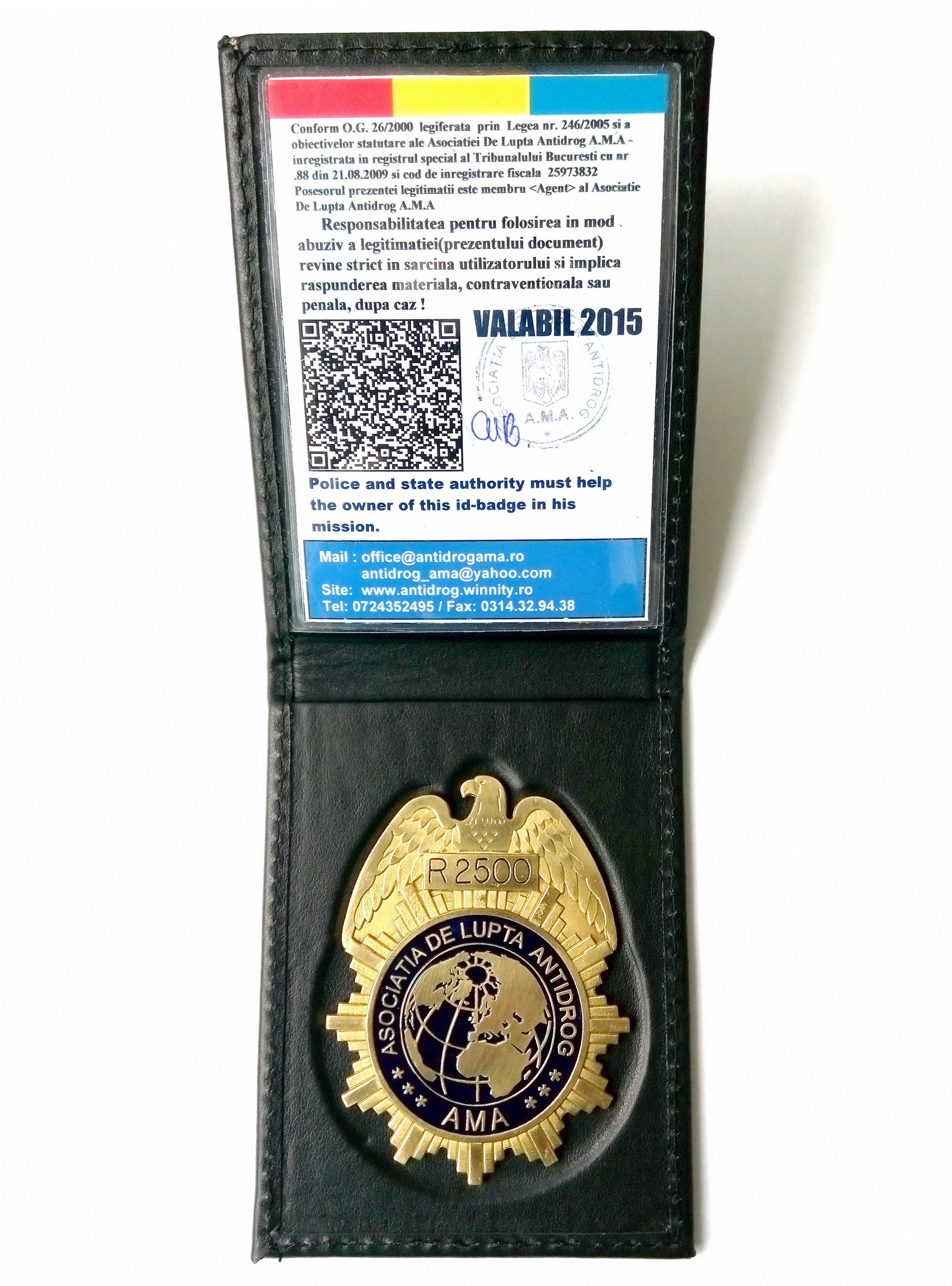 Însemnele Asociatia De Lupta Antidrog AMA